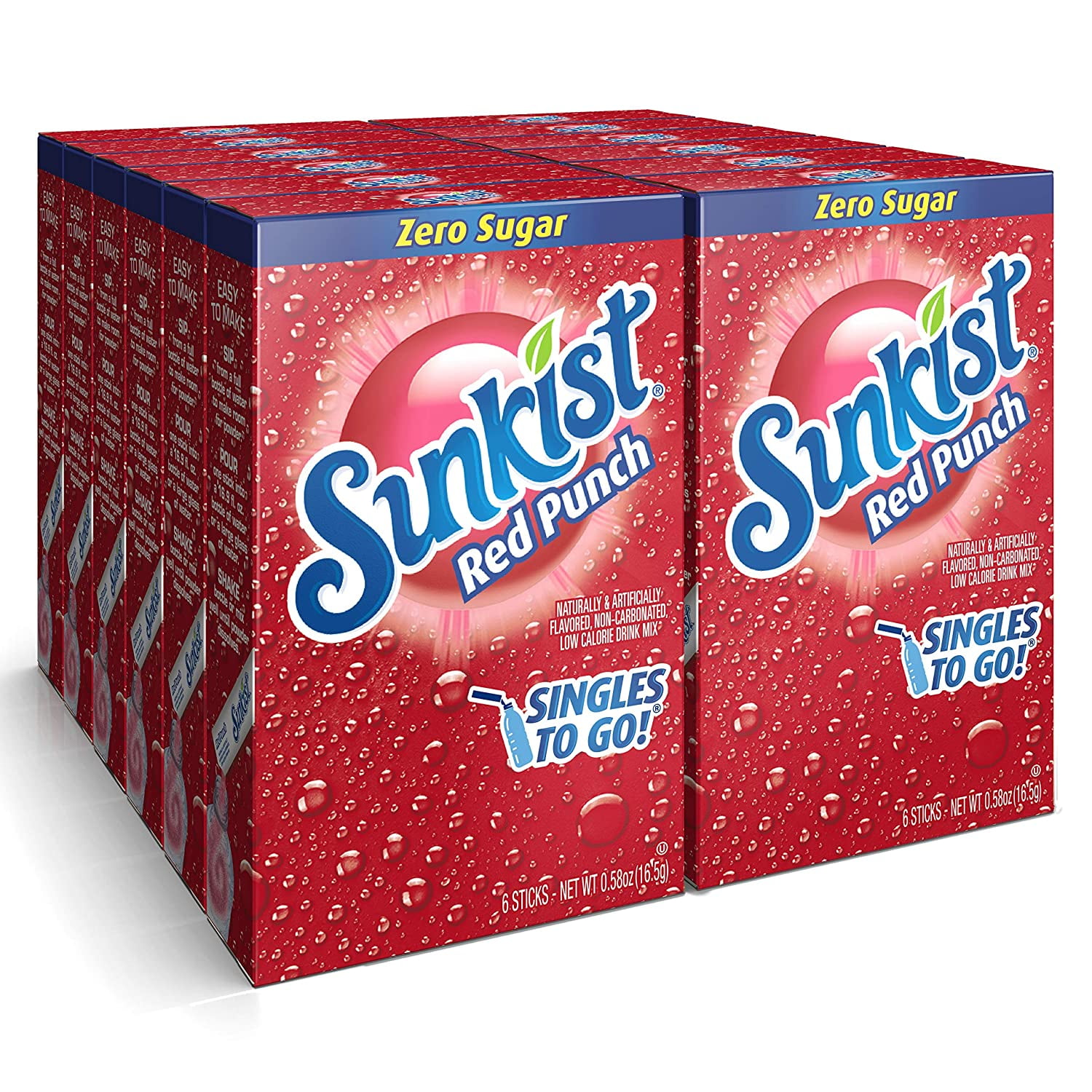 Sunkist Soda Red Punch Singles To Go Drink Mix, 0.53 oz, 6 CT (12-Pack ...