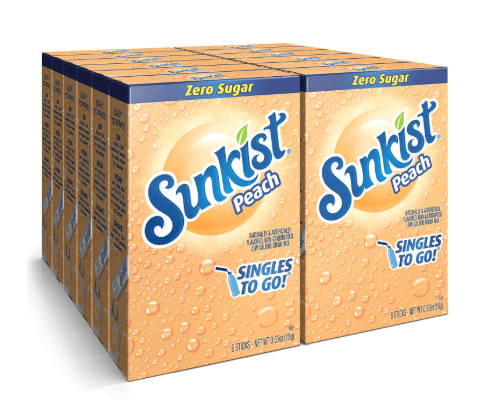 Sunkist Soda SINGLES TO GO! Drink Mix In 12 Boxes with 6 Packets Each ...