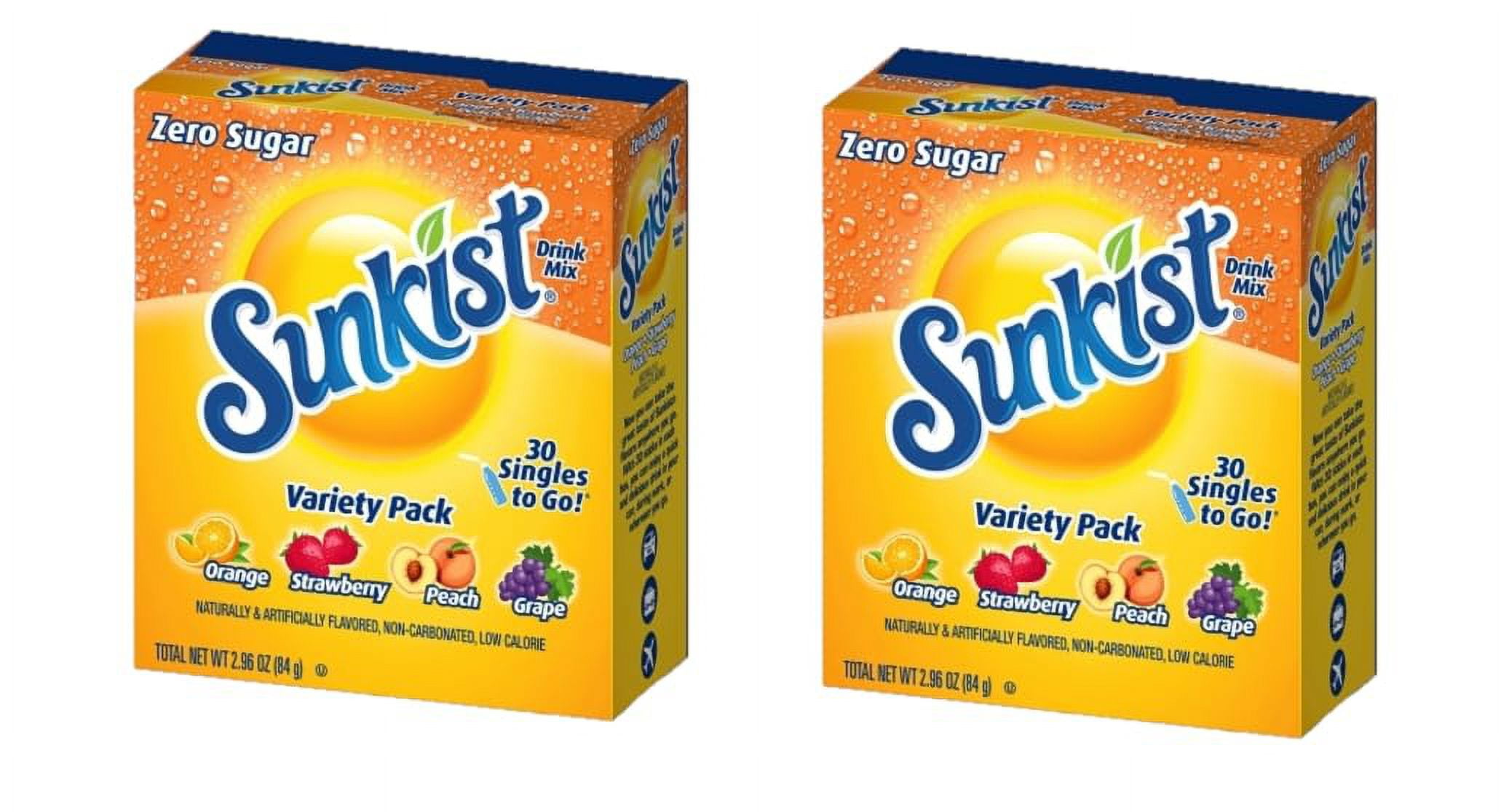 Sunkist Soda Variety Pack, Singles To Go Orange, Strawberry, Grape and ...