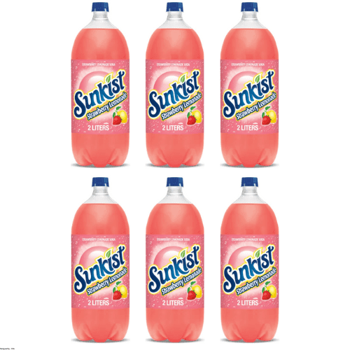 Sunkist Strawberry Lemonade Soda, 2 Liter Bottles, 6 Pack - Walmart.com