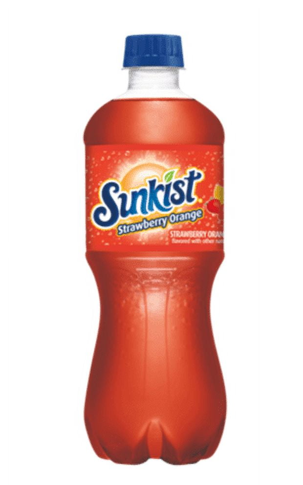 Sunkist Soda Pop, Strawberry Orange Flavor, 20oz Plastic Bottles - Pack ...