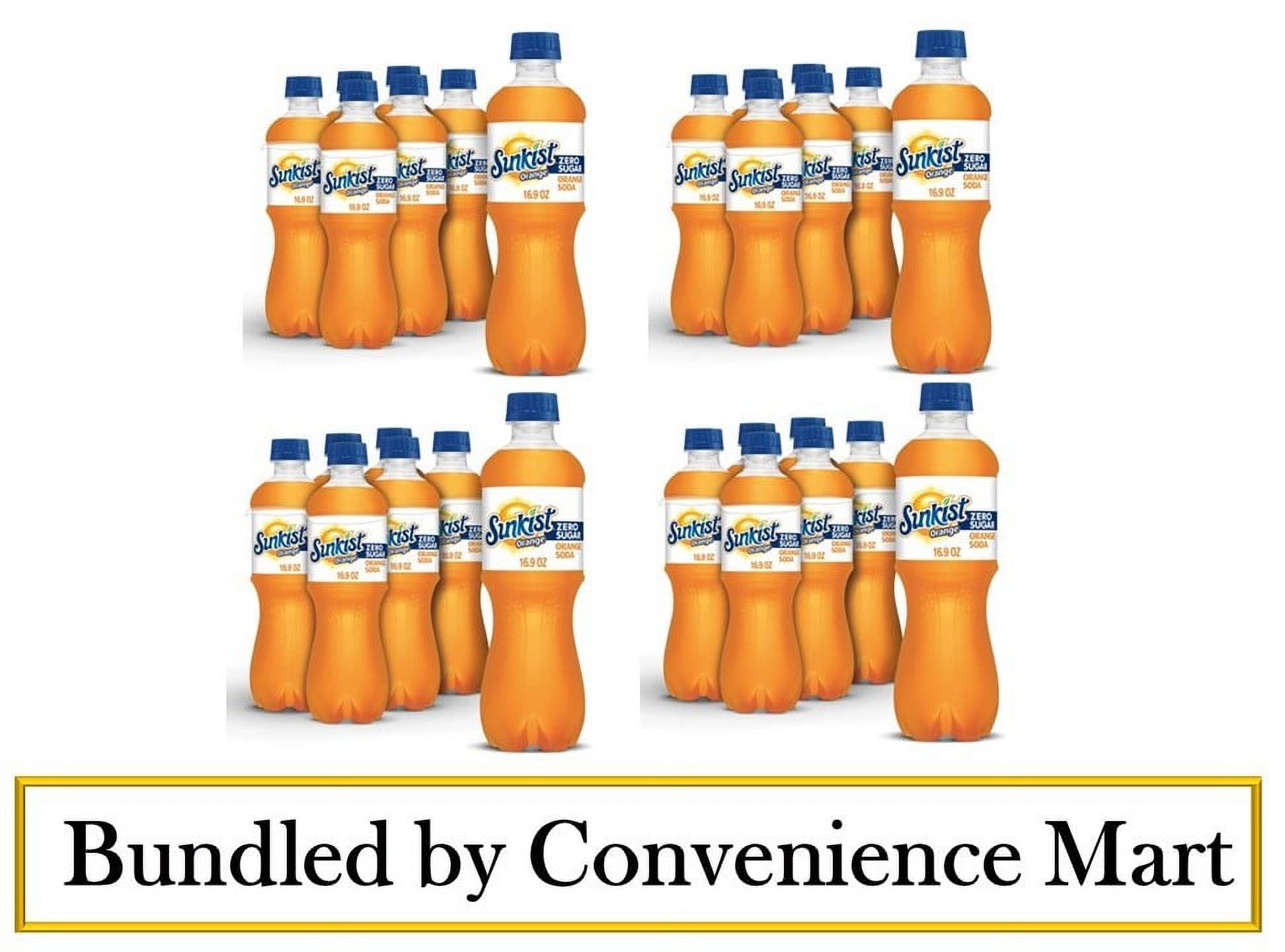 Sunkist Zero Sugar Orange Soda Pop, 16.9 fl oz, 24 Pack (Bundled By ...