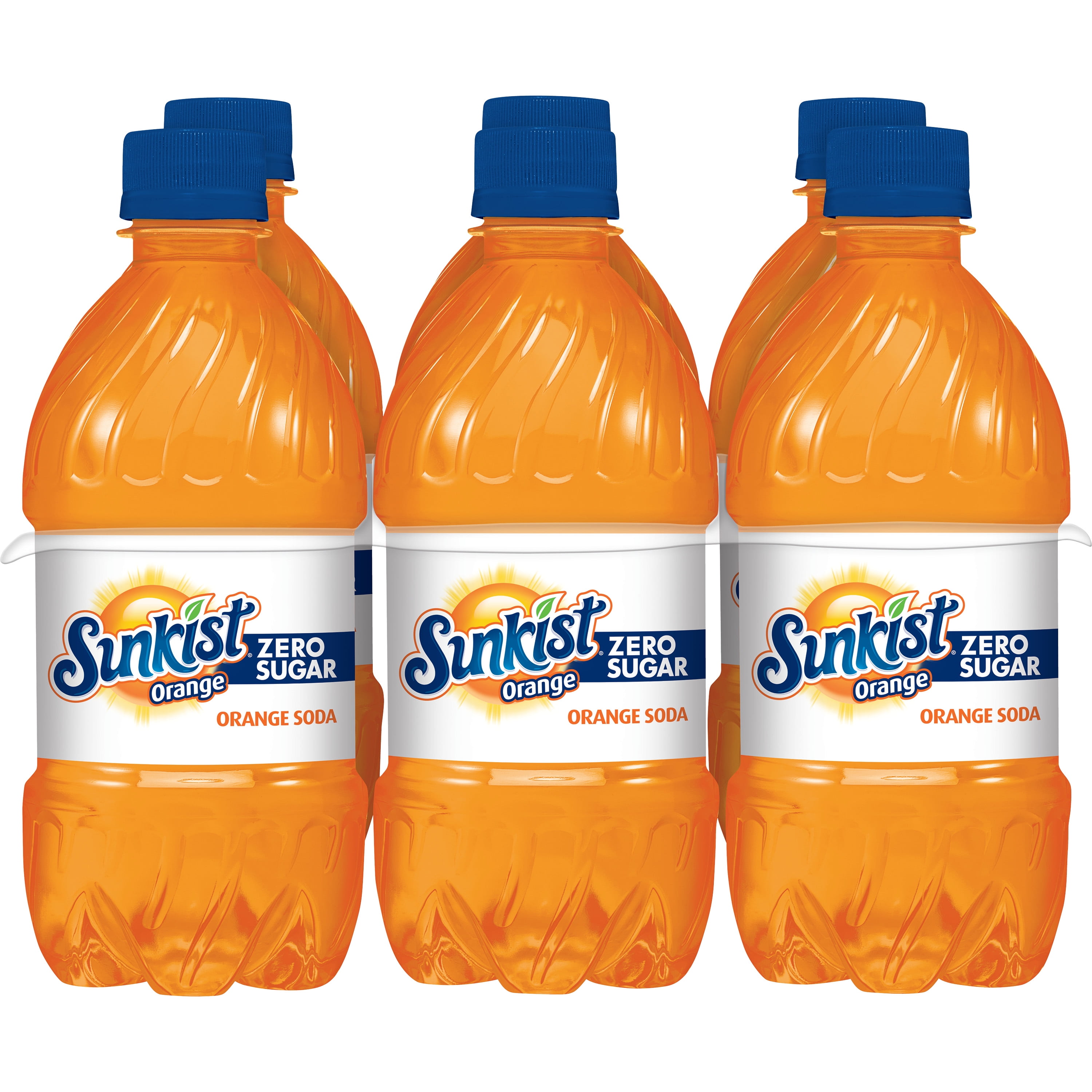 Sunkist Brand Zero Sugar Orange Soda Drink, 16 fl oz, 6 Pack Bottles ...