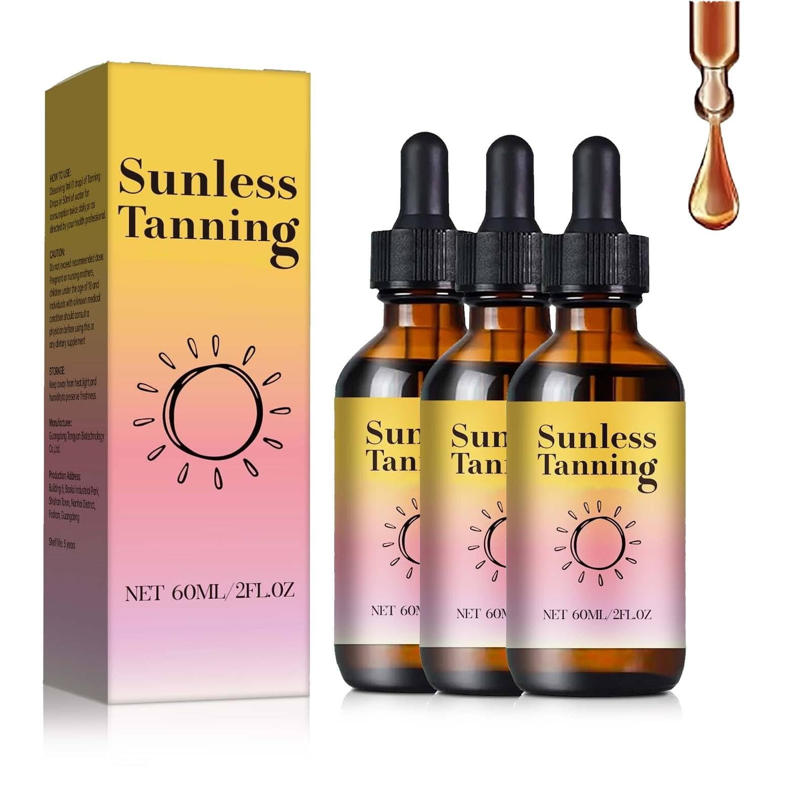 Sunless Self Tanning Drops, Promotes Skin Health and Pigmentation ...