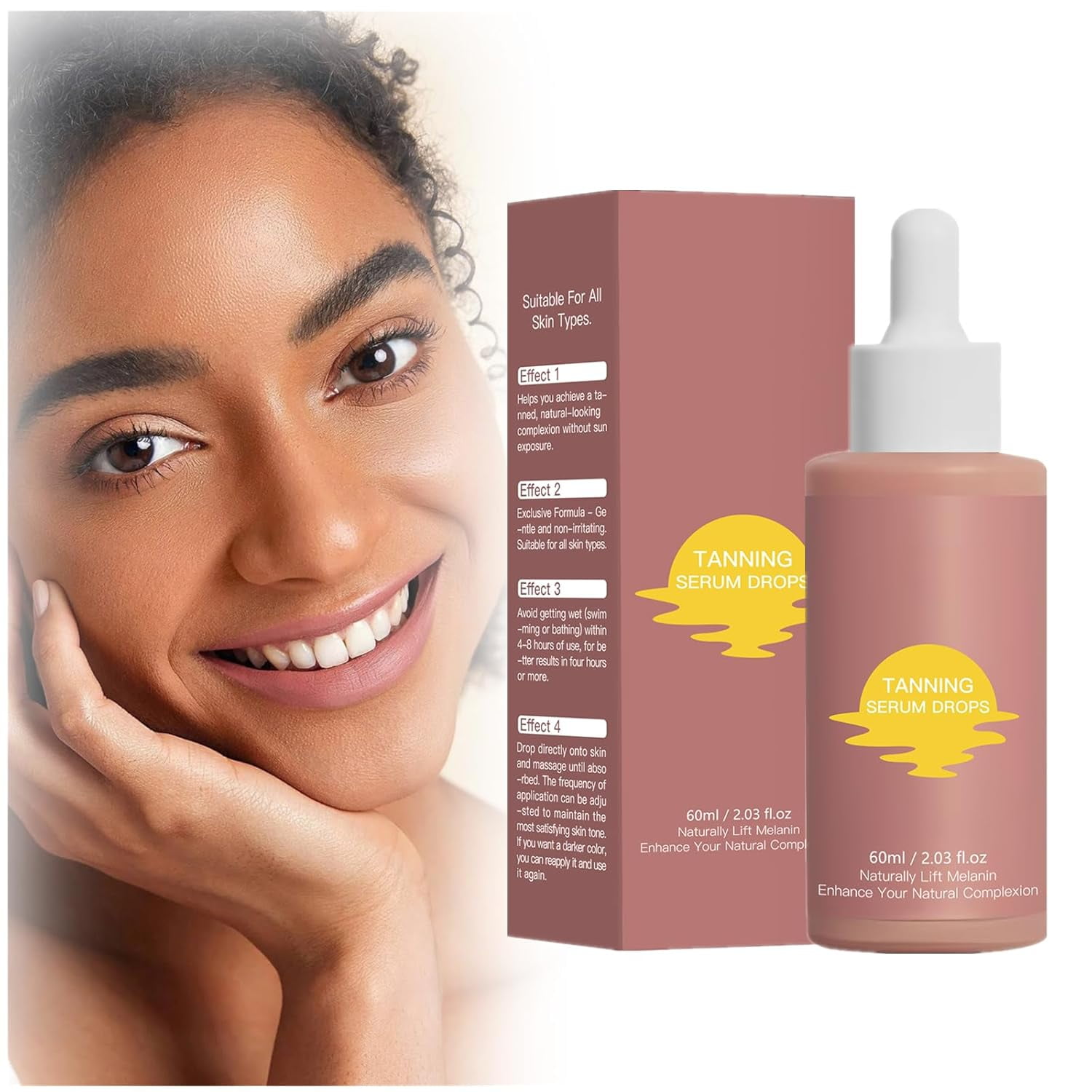 Sunless Tanning Drops, Self Tanning Serum Drops for Face Body Tanner ...