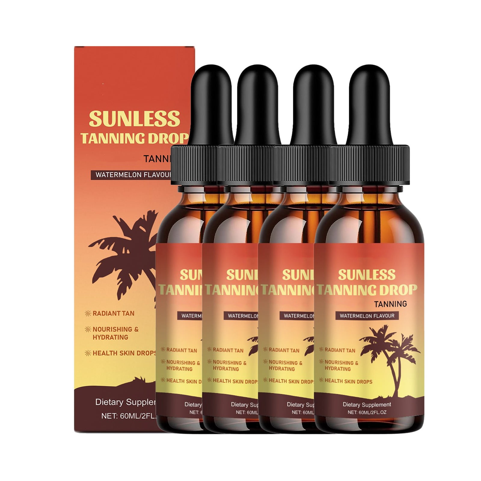 Sunless Tanning Drops, Tanning Lotion Nourishing, Moisturizing Tanner for Face and Body, Tanning ...