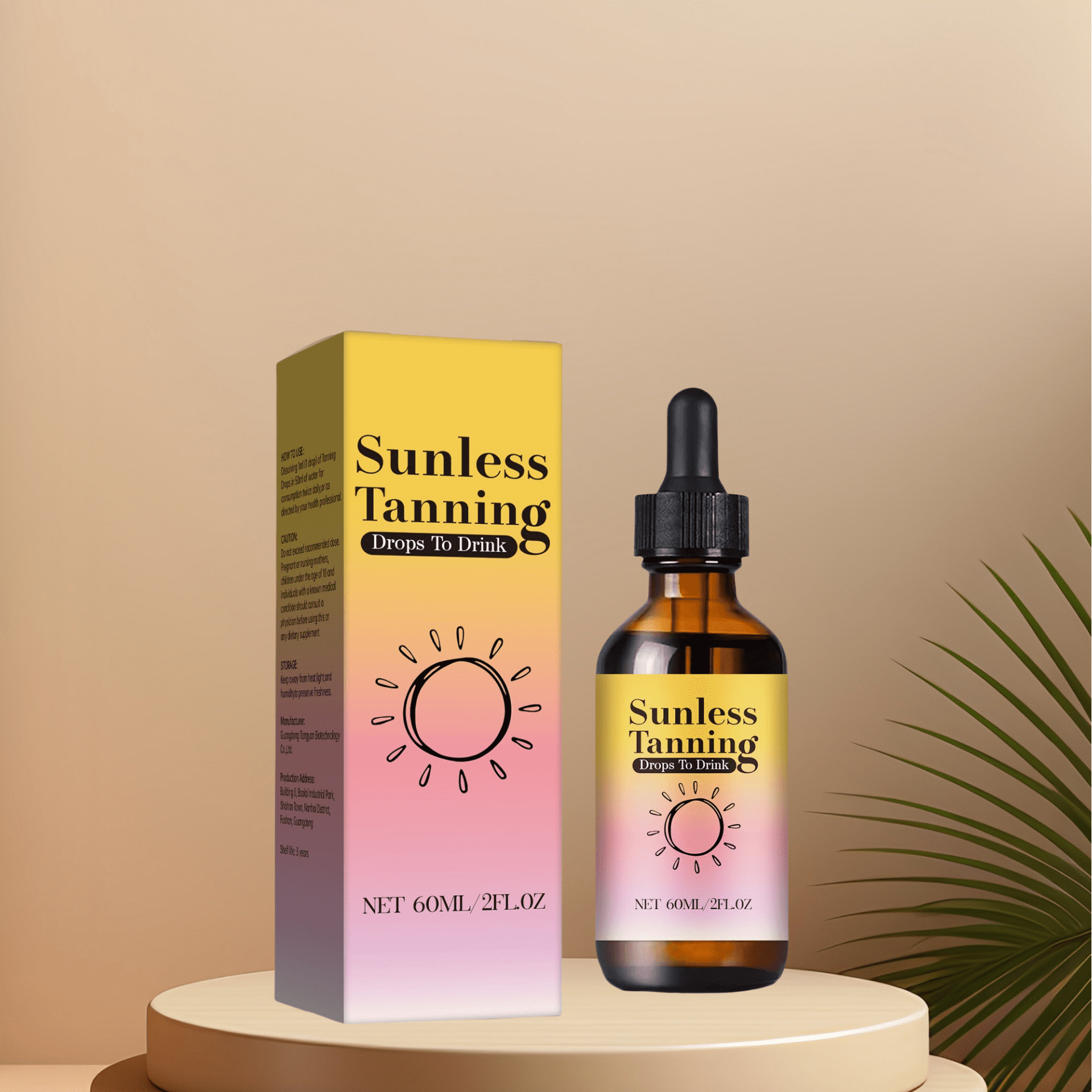 Sunless Tanning Drops To Drink,2fl.oz/60ml Self-Tanning Nourishing Tan ...
