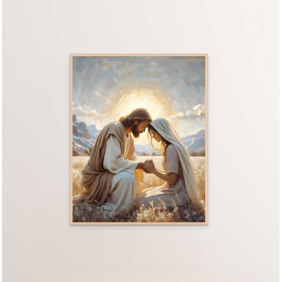 Sunlight And Prayers Christ And Girl Prayer Christ Praying Christ With ...