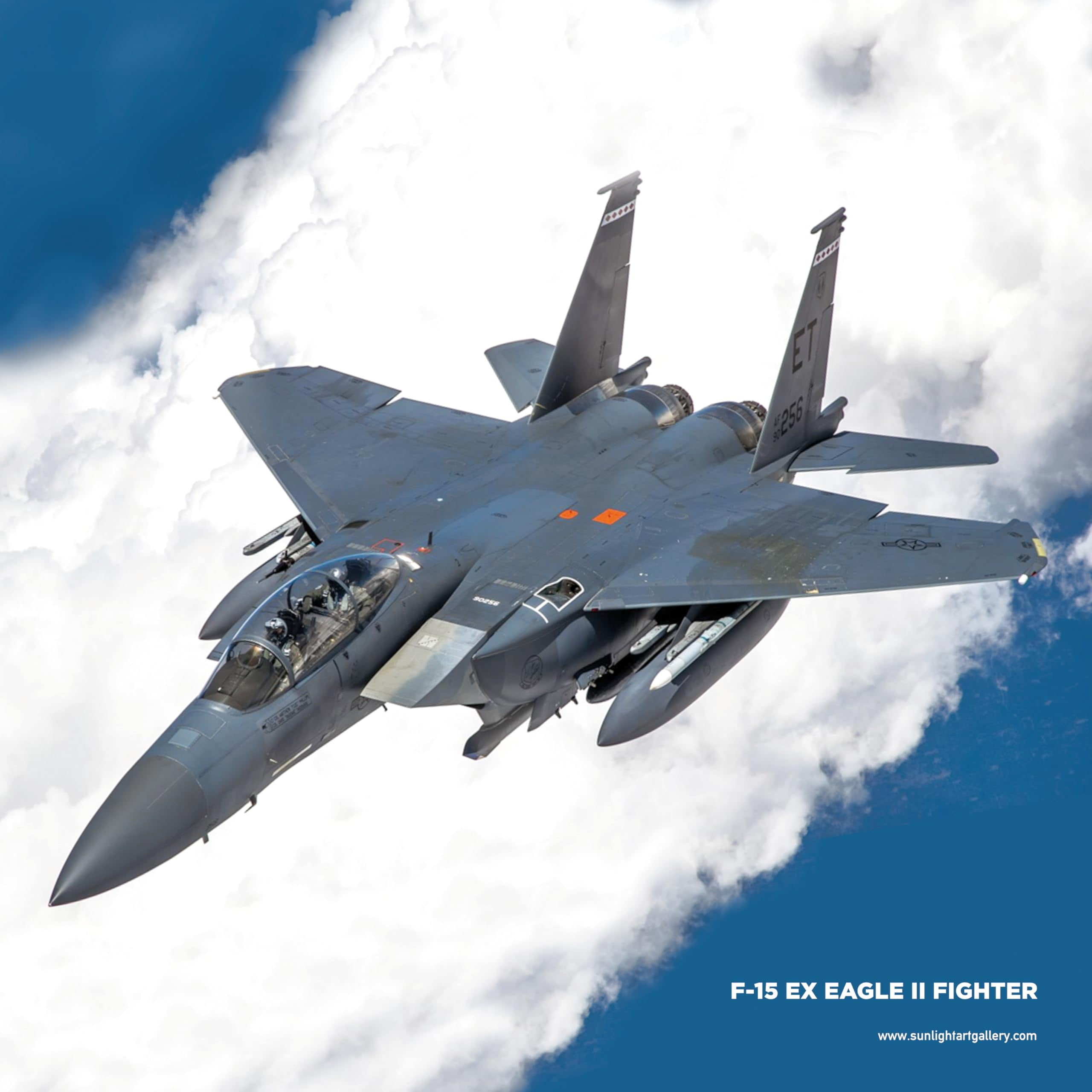 F-15EX Eagle II Fighter Jet 11X11" Suncatcher Window Panel; Stick It On ...