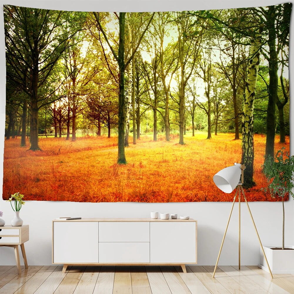 Sunlight Beautiful Forest Natural Scery Tapestry Wall Hanging Indian ...