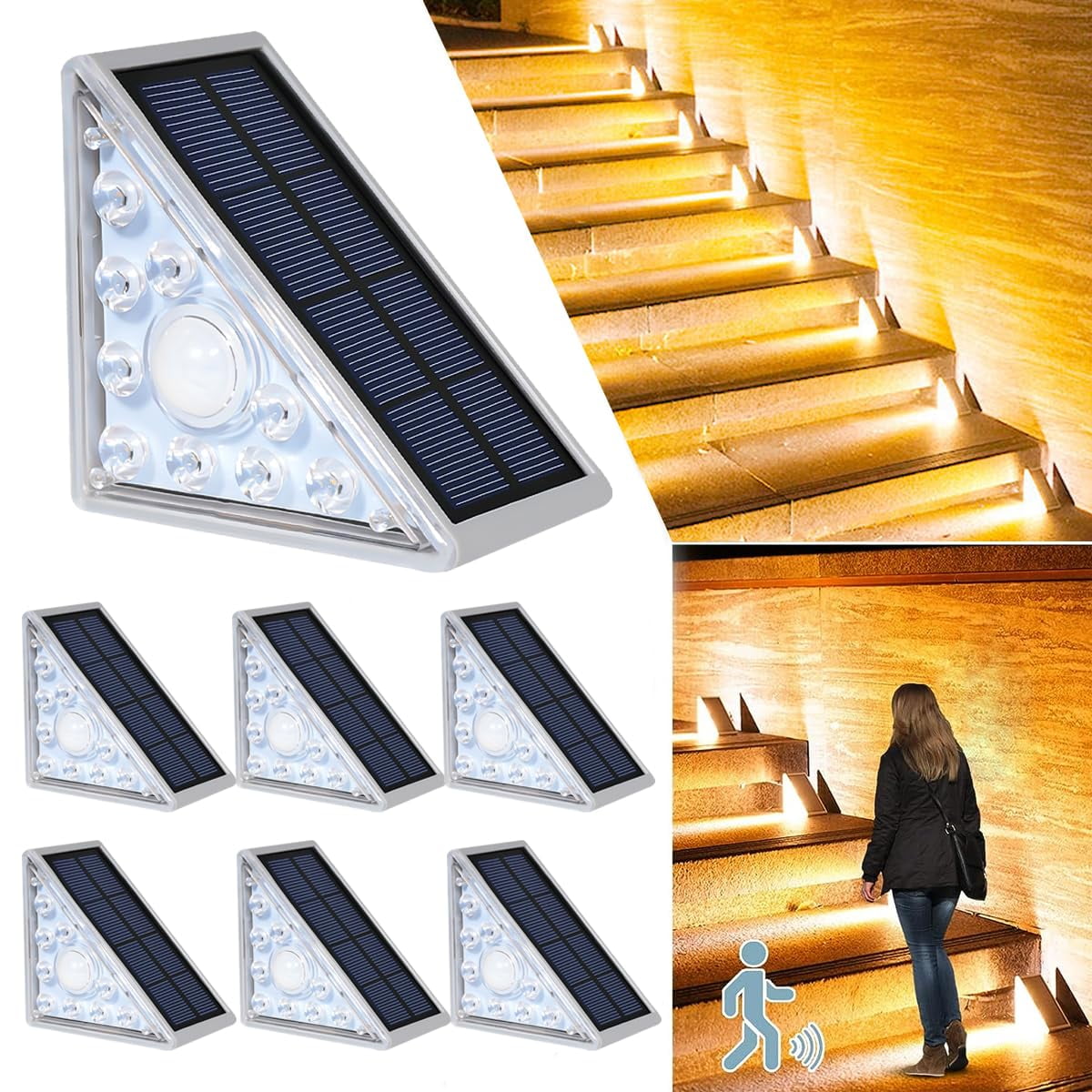 Sunlight Encounter Solar Motion Sensor Step Light Waterproof IP67, 6 ...