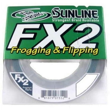 Sunline 63039840 50 lbs x 125 Yard FX2 Braid Fishing Line, Dark Green ...