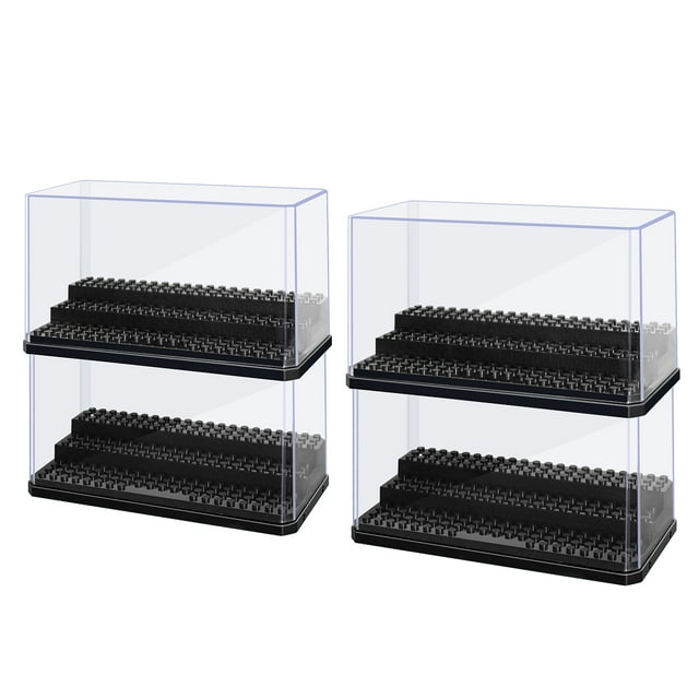 Sunlit 4 Packs Acrylic Minifigures Display Case, Stackable and ...