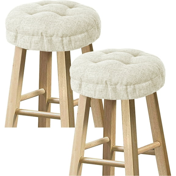 Bar Stool Covers - Set of 2 Round Bar Stool Seat Covers, Soft and ...