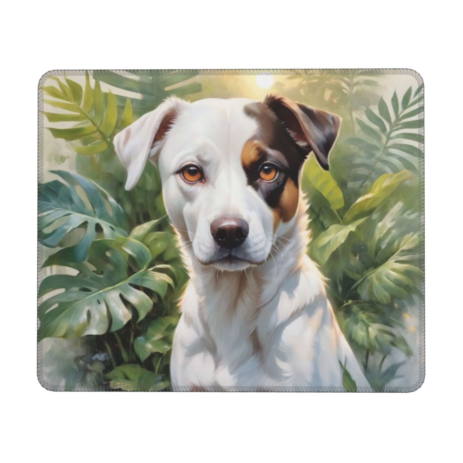 Sunlit Canine Portrait by Gary C Square mouse pad, personalized mouse ...