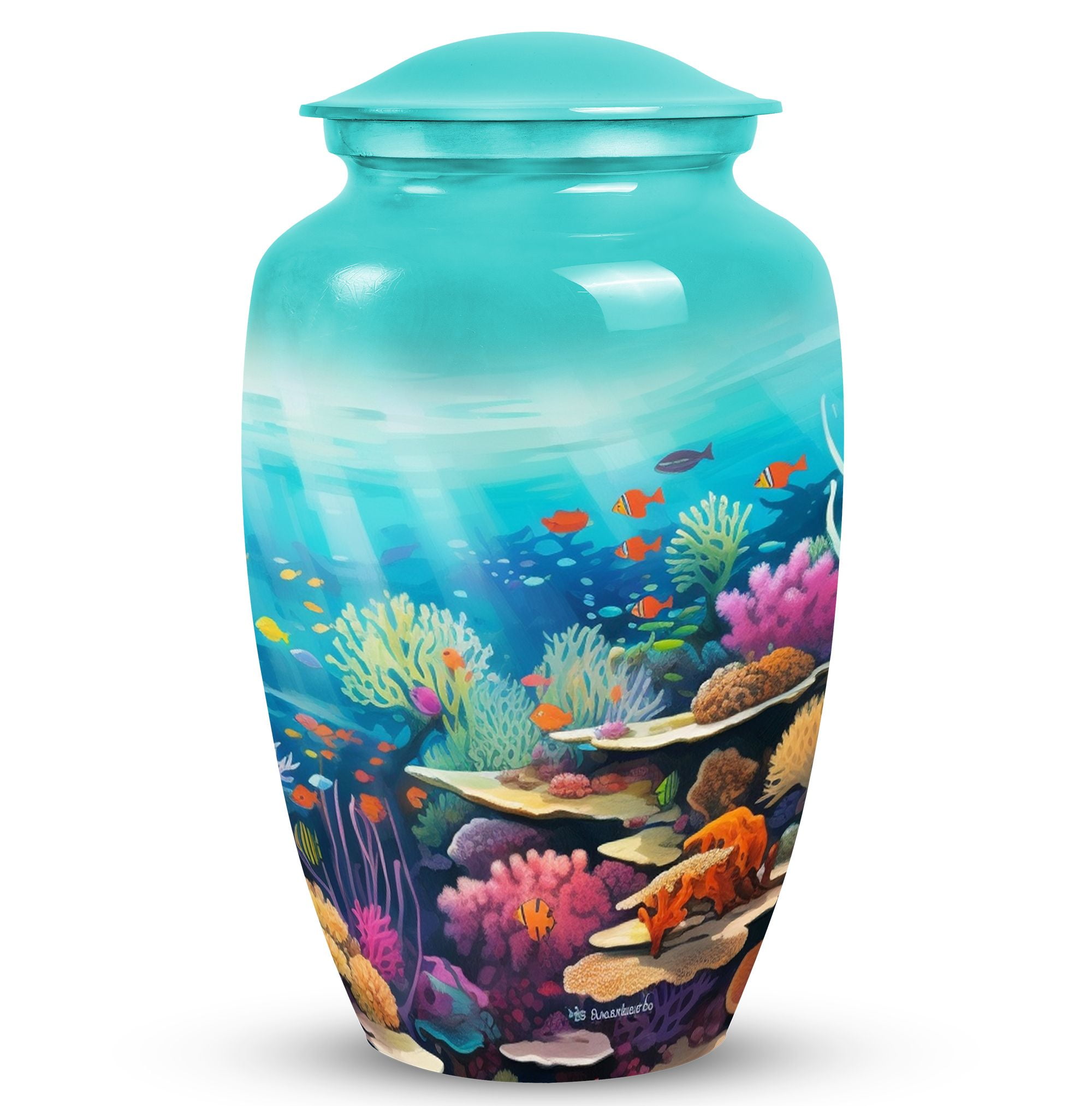 Sunlit Coral Reef Ecosystem - Cremation Urns Large Adult - Cremation ...
