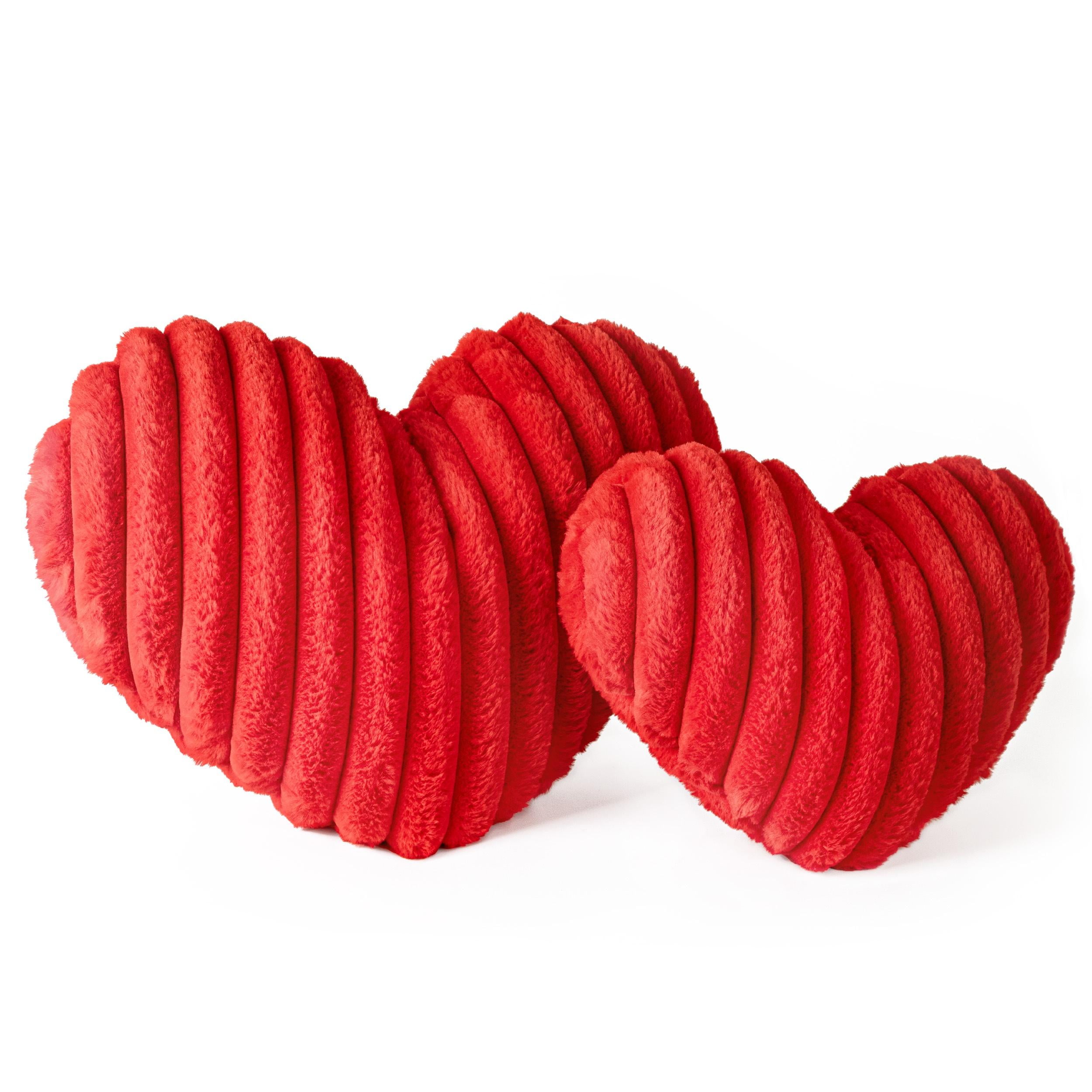 Sunlit Heart Shaped Pillow, Set of 2, Heart Decorative Throw Pillows ...