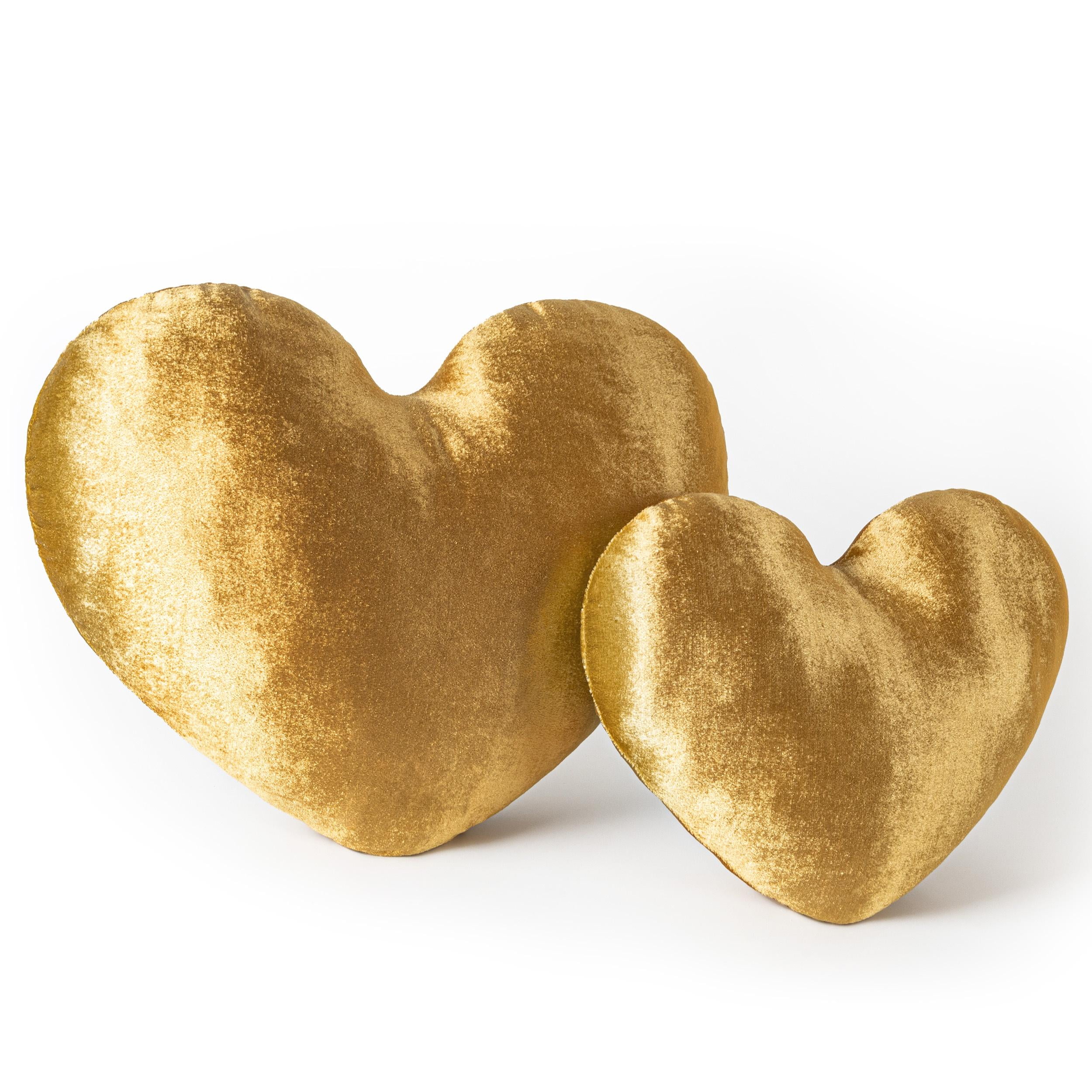 Sunlit Heart Shaped Pillow, Set of 2, Heart Decorative Throw Pillows ...