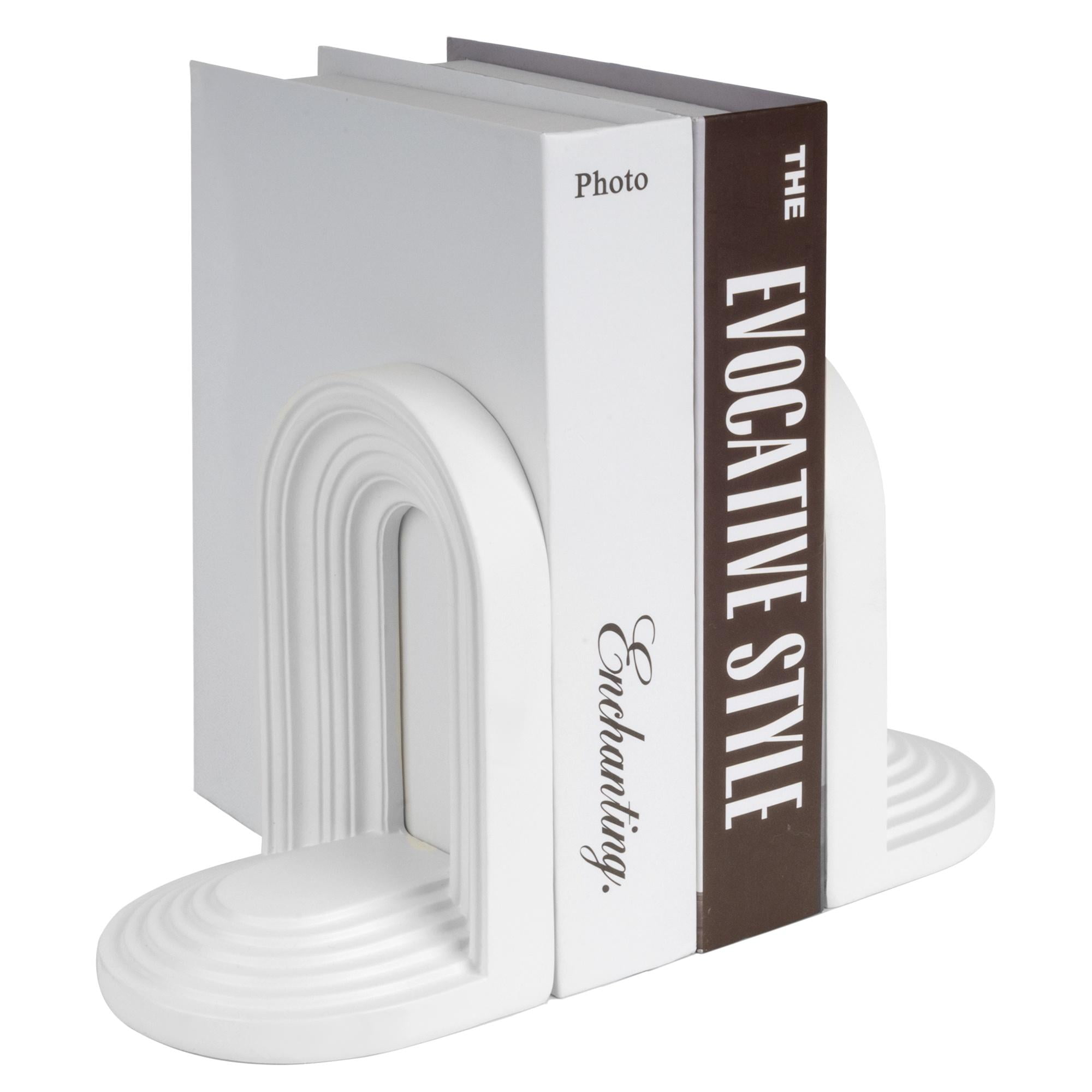 Sunlit Mordern Bookends , Mid Century Arch Heavy Duty Book Ends, Unique ...