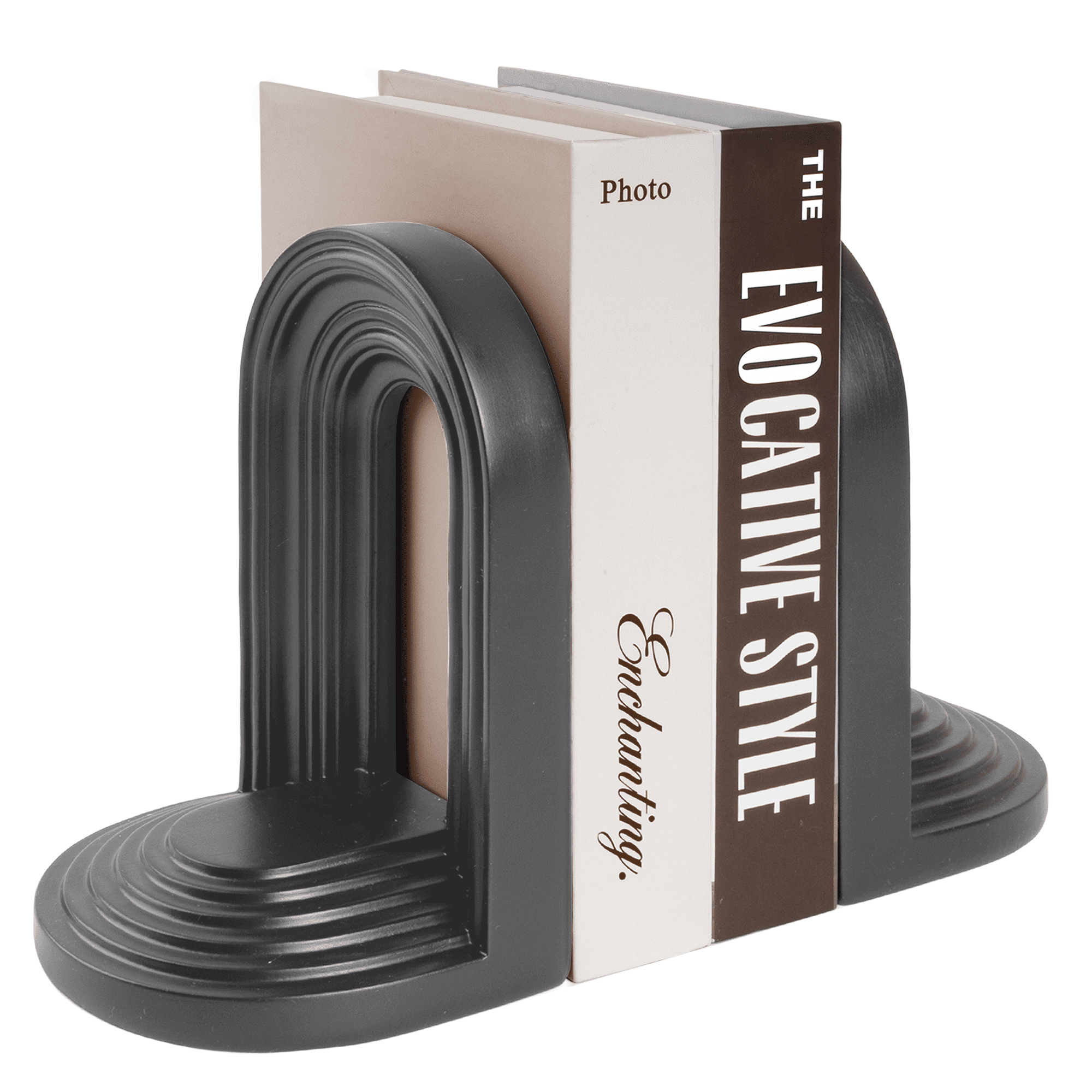 Sunlit Mordern Bookends , Mid Century Arch Heavy Duty Book Ends, Unique ...