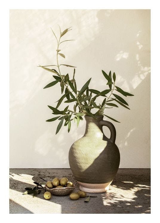 Sunlit Olives Print Wall Art, Modern Wall Decor For Living Room Bedroom ...