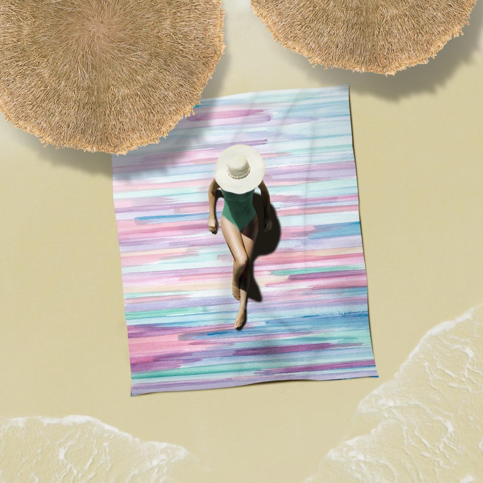 Sunlit Silky Soft 85"x72" Sand Proof Beach Blanket Sand Proof Mat with ...