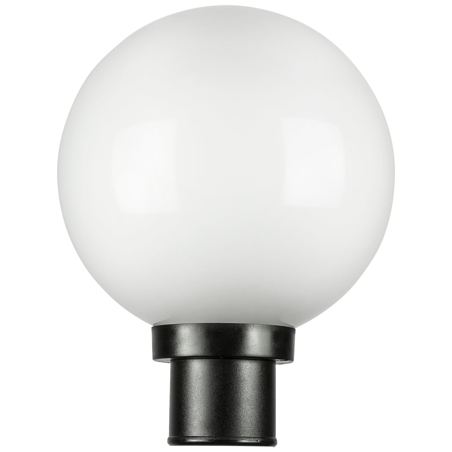 Sunlite 10" Post Mount Globe Light Fixture, 1 Medium Base (E26) Socket ...