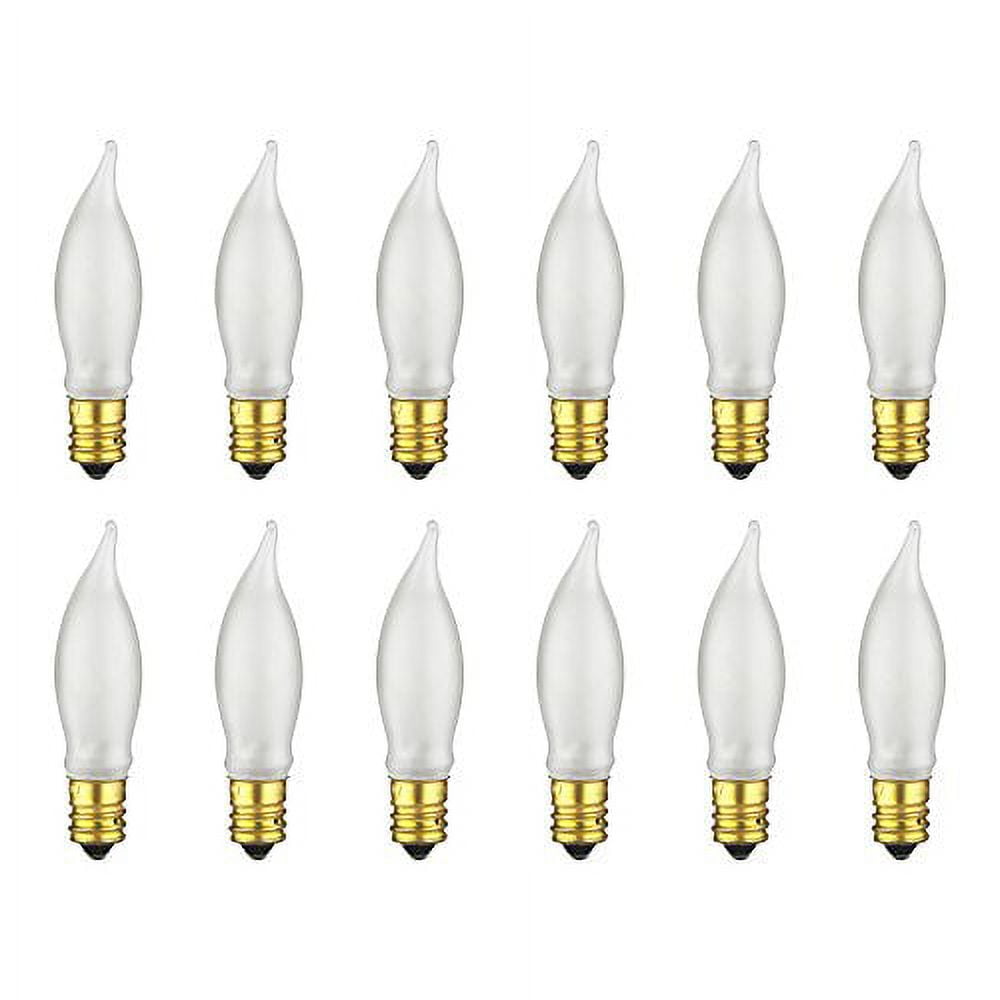 Sunlite Incandescent Light Bulbs, 10 Watt CA10 Lamp, Candelabra Base ...