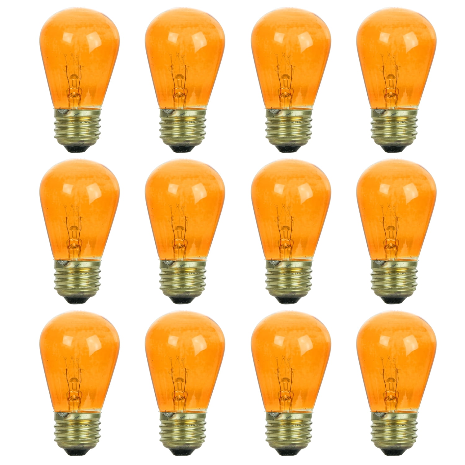 Sunlite 41484-SU S14 Incandescent Colored Party String Light Bulb, 11 ...