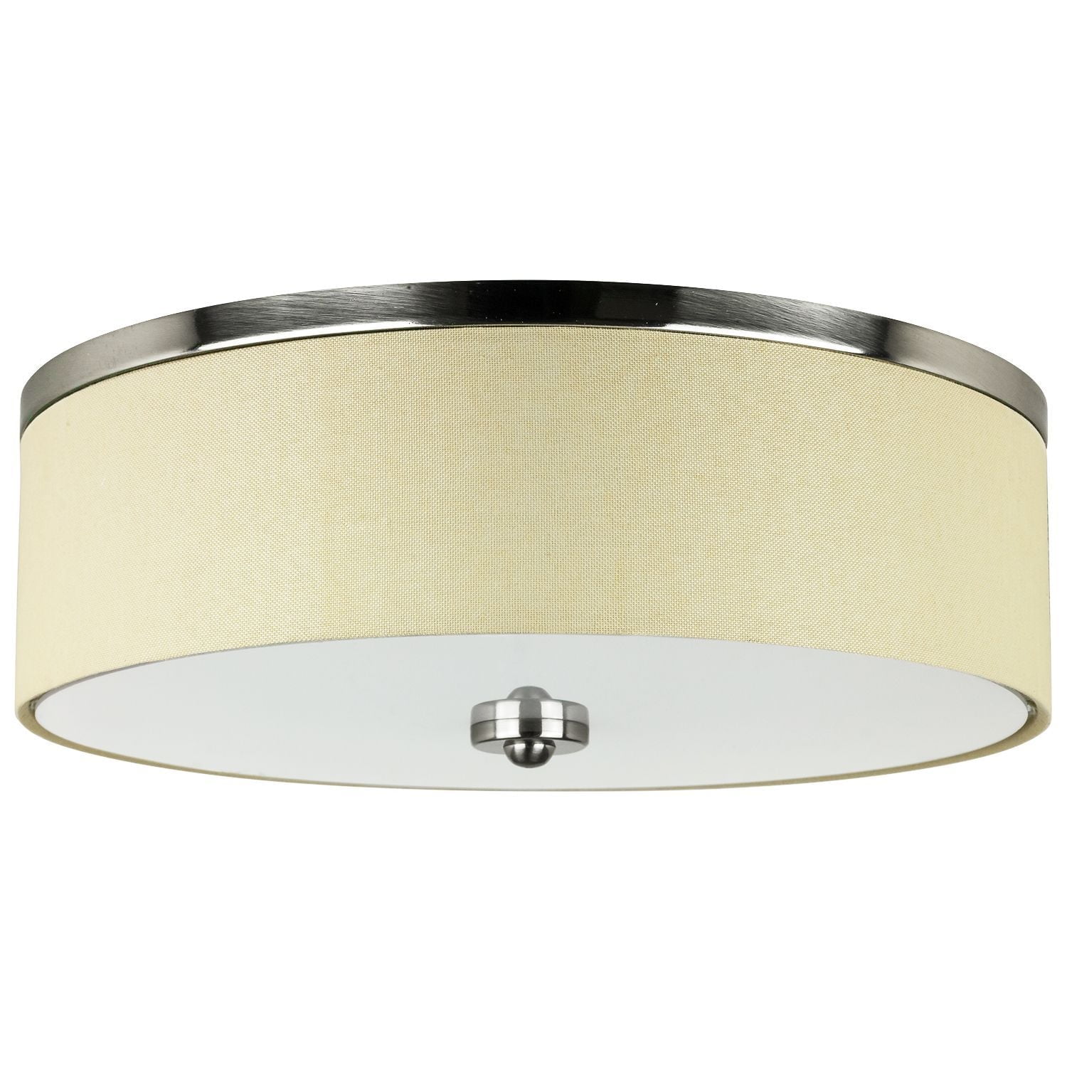 Sunlite 49161 13" LED Flush Mount Fabric Single Drum Light Fixture, 20 ...