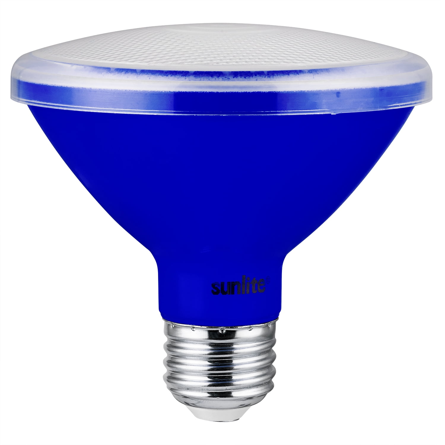 Sunlite 8w LED PAR30 Short Neck Blue Colored Floodlight Bulb - 75W ...