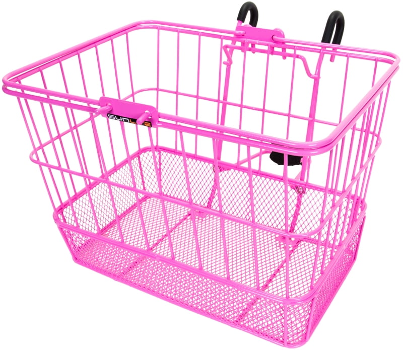 Sunlite Bicycle Front Basket Mesh Lift Off Carrier PINK Cruiser ...