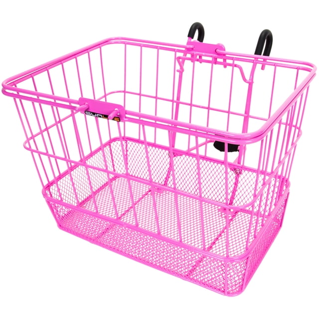 Sunlite Bicycle Front Basket Mesh Lift Off Carrier PINK Cruiser ...