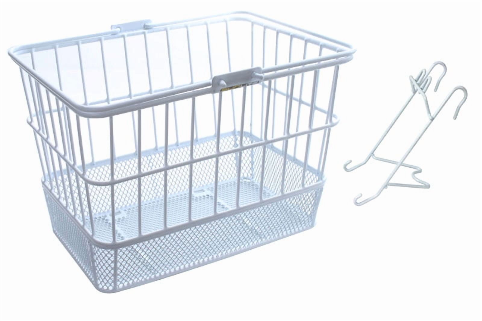 Free Shipping! Sunlite Bicycle Front Basket Mesh Lift Off Carrier WHITE ...