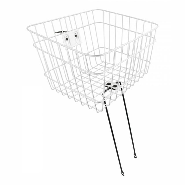Sunlite Bicycle Front Large Wire Basket White w/ 1" Headset Mount ...