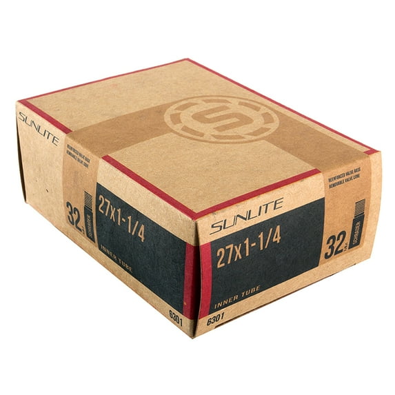 Sunlite Bicycle Inner Tube 27x1-1/4" Schrader 32mm Valve Road Bike 27in ...