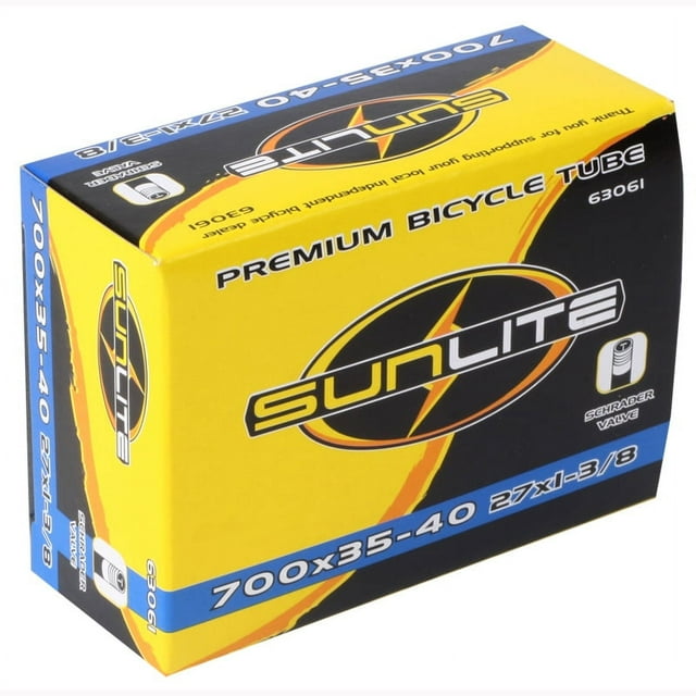 Sunlite Bicycle Inner Tube 700x35-40c Schrader Valve 32mm Hybrid ...