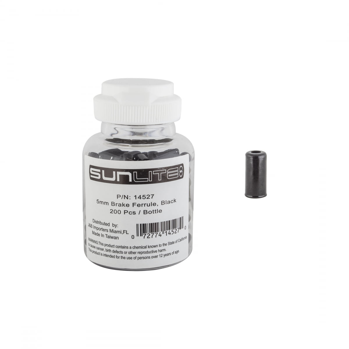 SUNLITE Cable Ferrules CABLE FERRULE SUNLT 5mm BRAKE BK BTLof200 ...