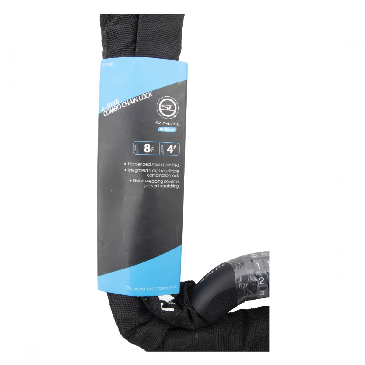 Sunlite E-Bike Combo Chain Lock Combo 8mm 4`/130cm - Walmart.com