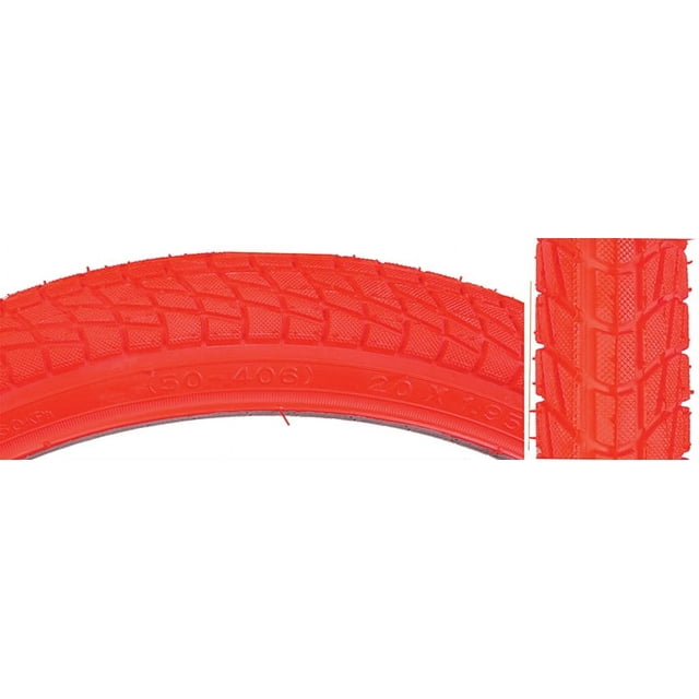 Sunlite K841 Kontact Tire 20x1.95 Red 40-65PSI BMX Freestyle 20" ISO ...
