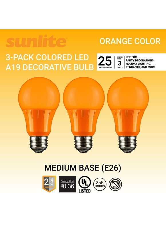 Orange Light Bulbs in Colored Light Bulbs - Walmart.com