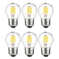 Sunlite LED Globe Light Bulb, 3W 25W Equivalent, Dimmable Amber 2200K ...