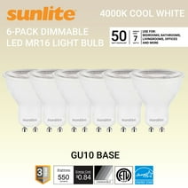 Sunlite LED MR16 Reflector Floodlight Bulb, 7 Watts (50W Halogen Bulb ...