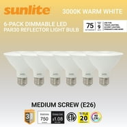 Sunlite LED G16.5 Bulb, 5W (40W Eq.), E12 Base, Dimmable, Frost, 3000K Warm, 6-Pack - Walmart.com