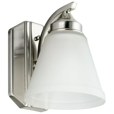 Sunlite Modern Vanity Light Fixture, Square Bell-Shaped Frosted Glass ...