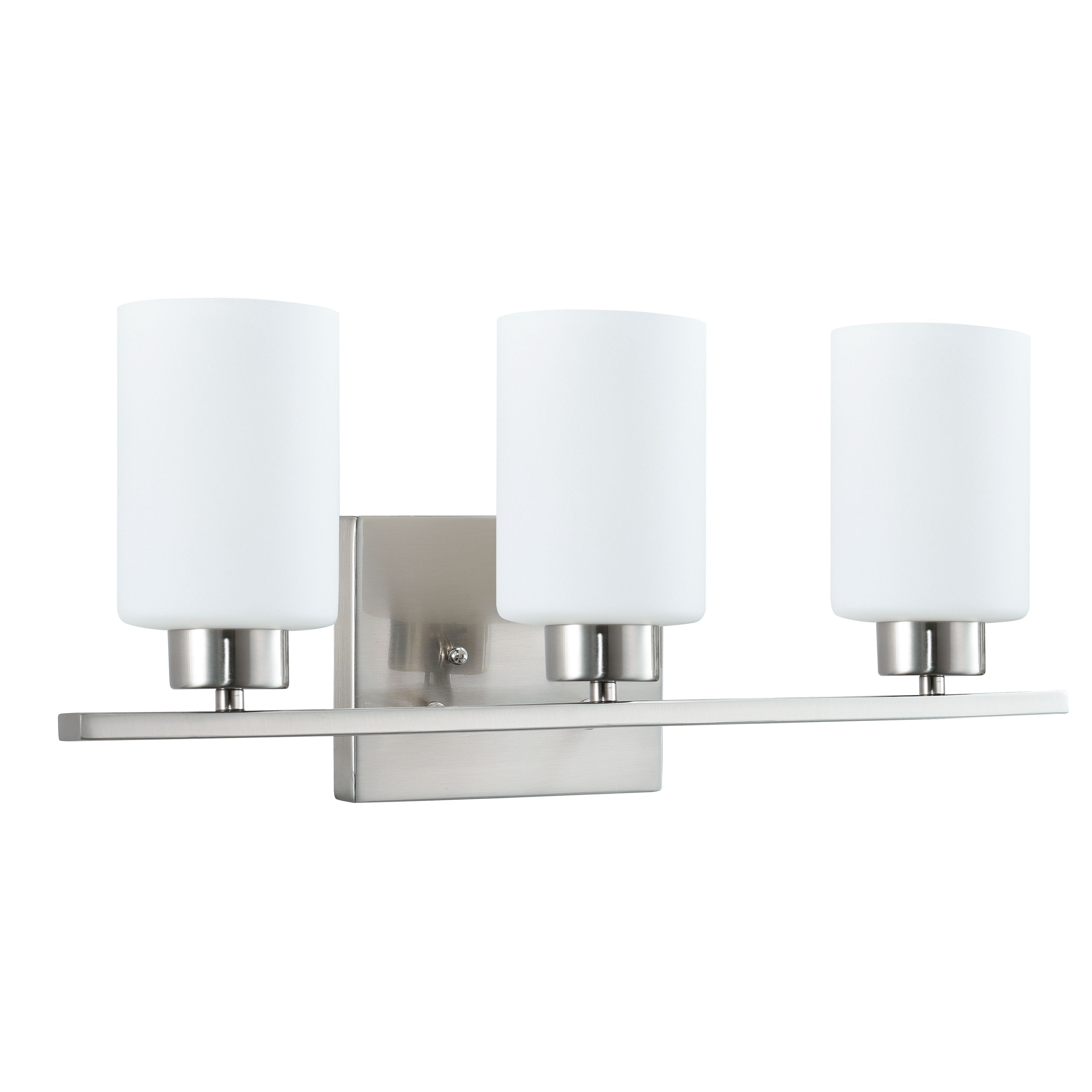 Sunlite Modern Vanity Light Fixture, Cylinder-Shaped Frosted Glass ...