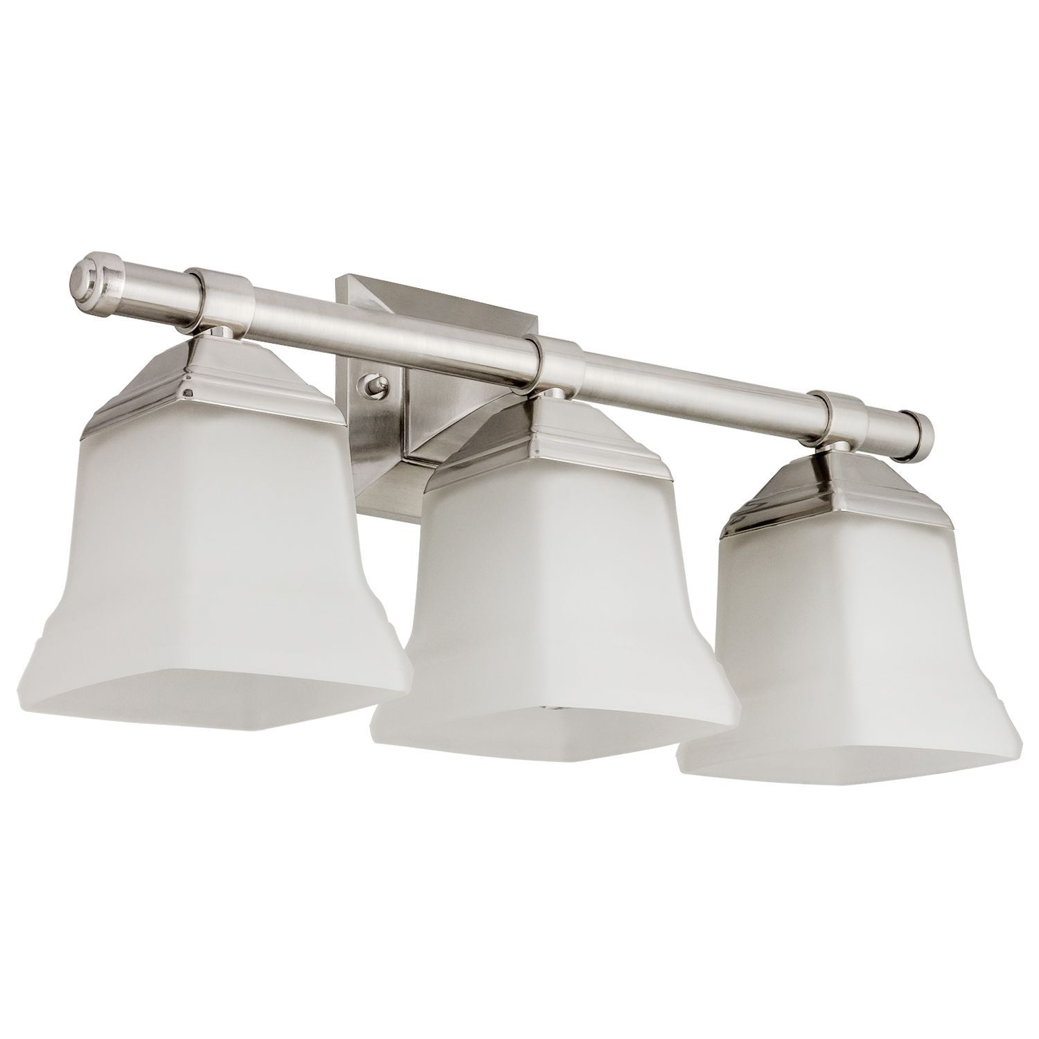 Sunlite Modern Vanity Light Fixture, Square Bell-Shaped Frosted Glass ...