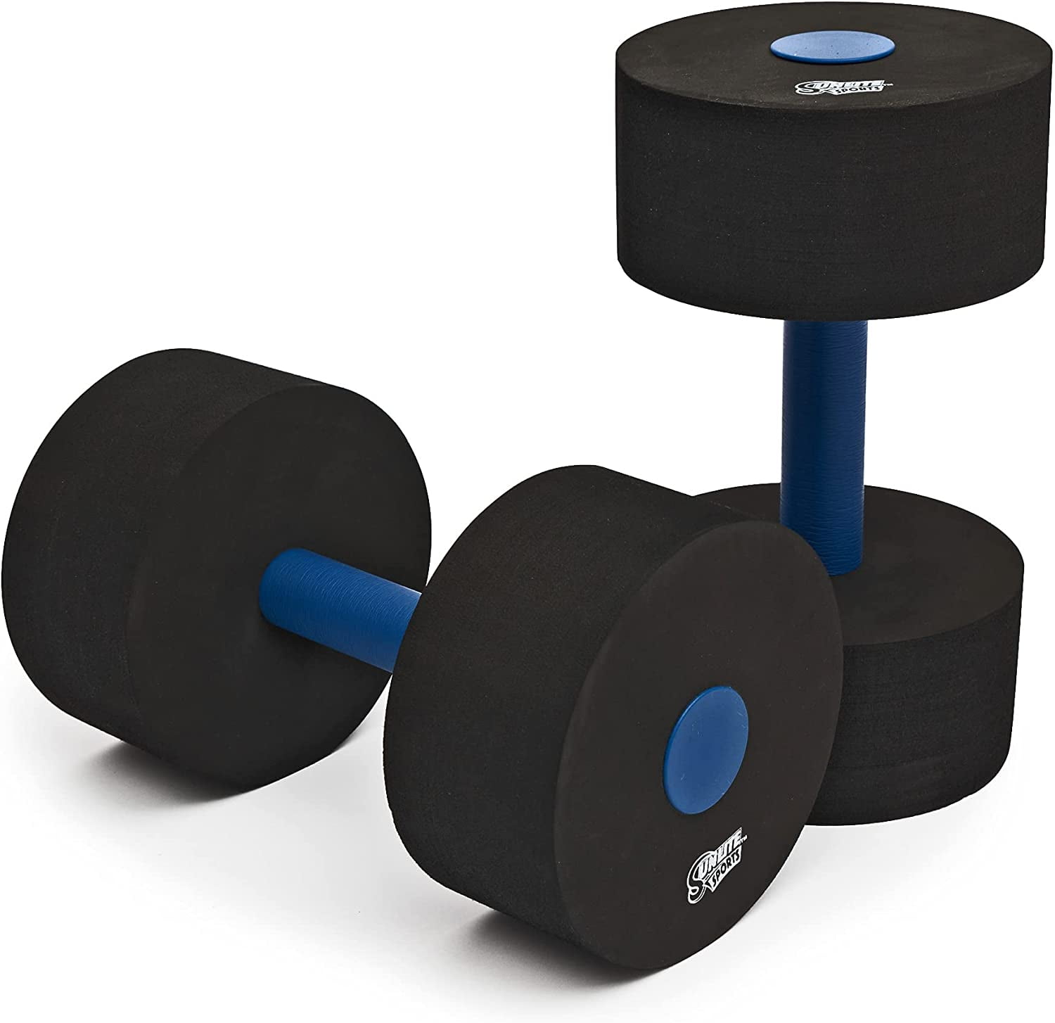 Sunlite Lightweight Resistance Sports EVA Foam Dumbbell Set, Black ...