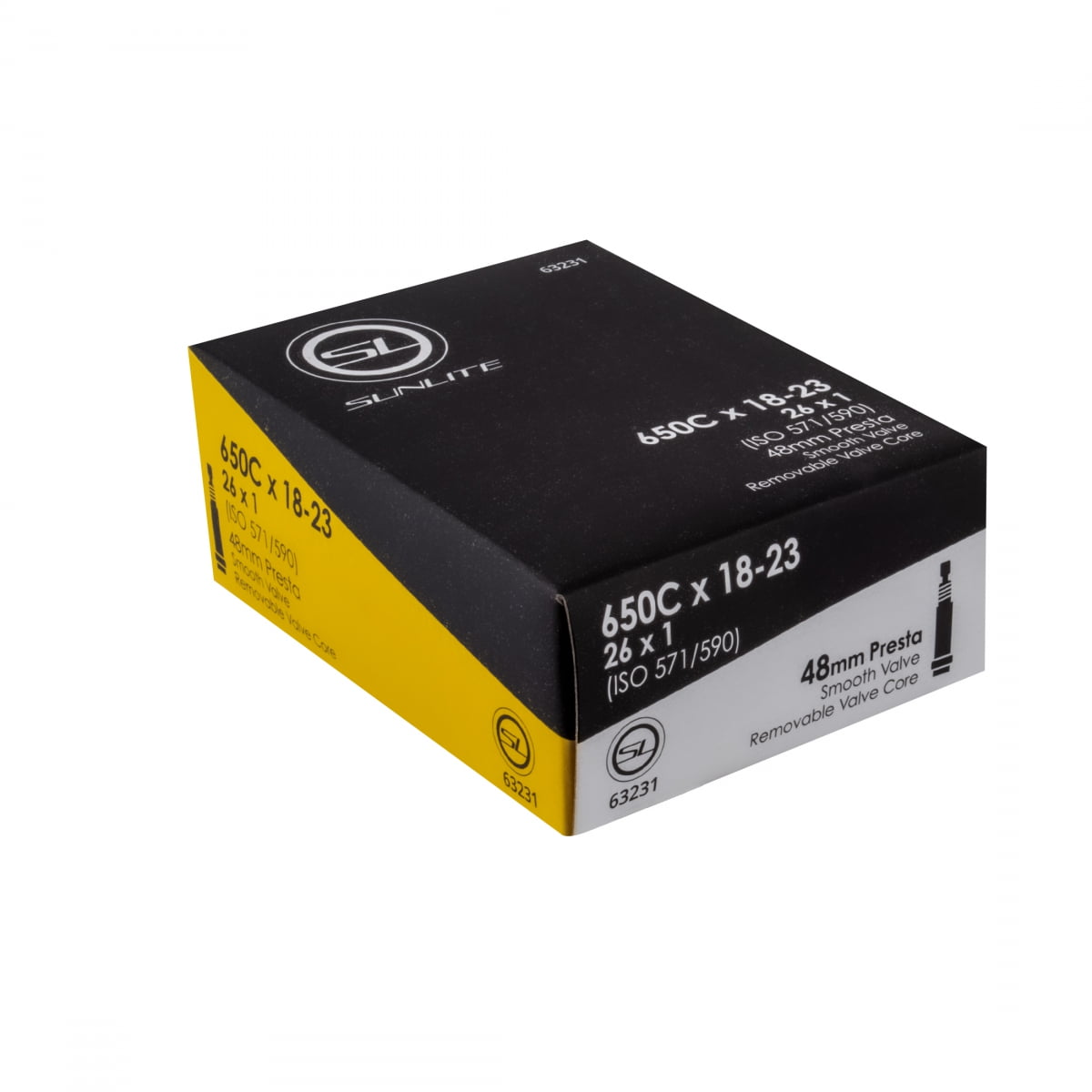 Sunlite Standard Presta Valve 650Cx18-23 (26x1) PV 48mm 0d Removeable ...