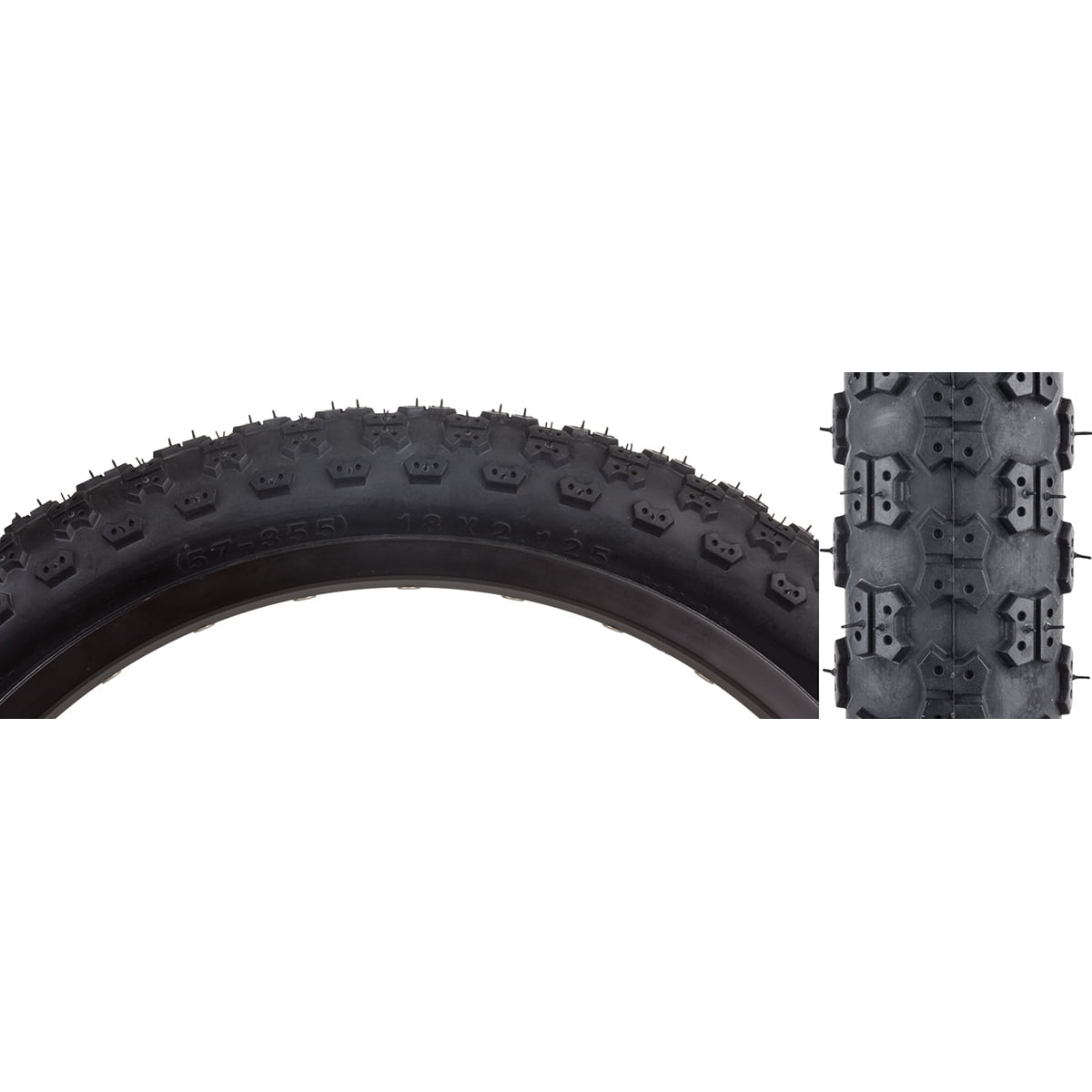 Sunlite MX3 18 x 2.125 Clincher Wire TPI 40 Black/Black Reflective BMX ...